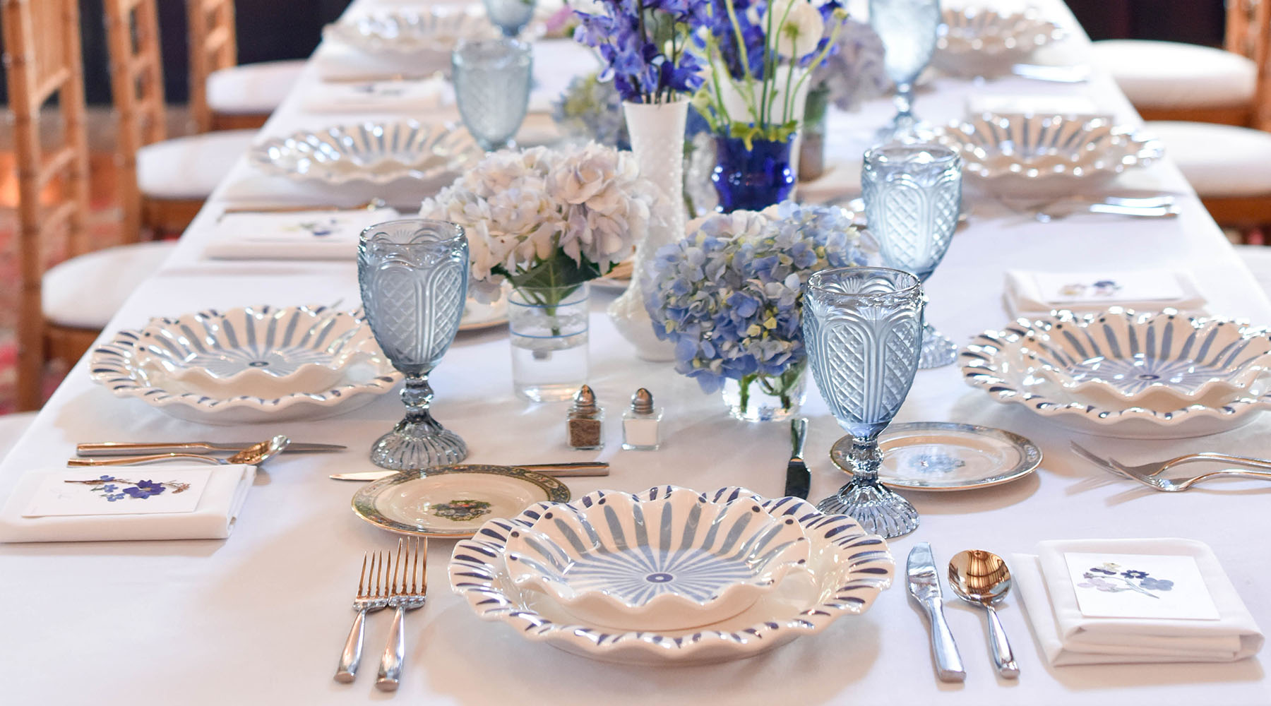 dinner setting bread plate
