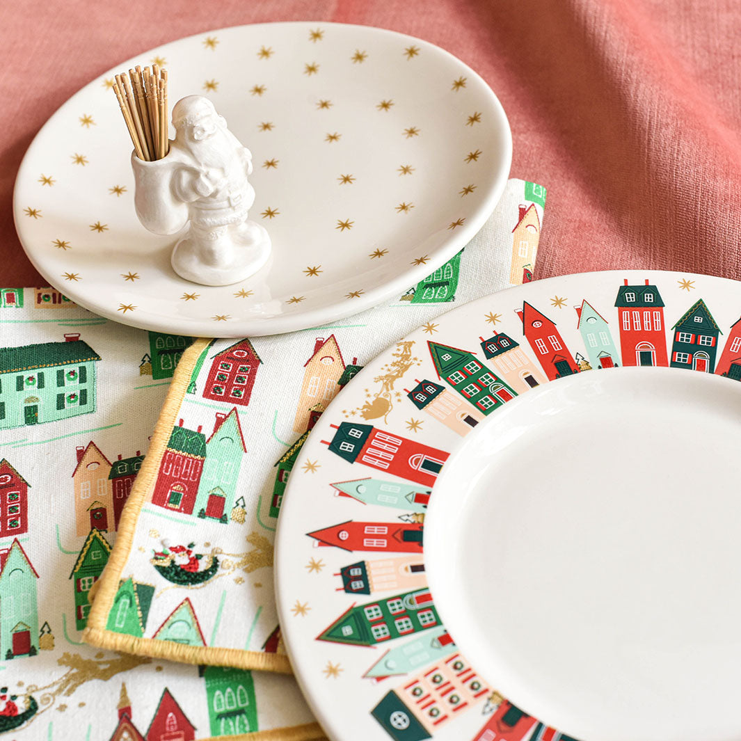 Shop Vintage Christmas Village Servingware | Coton Colors