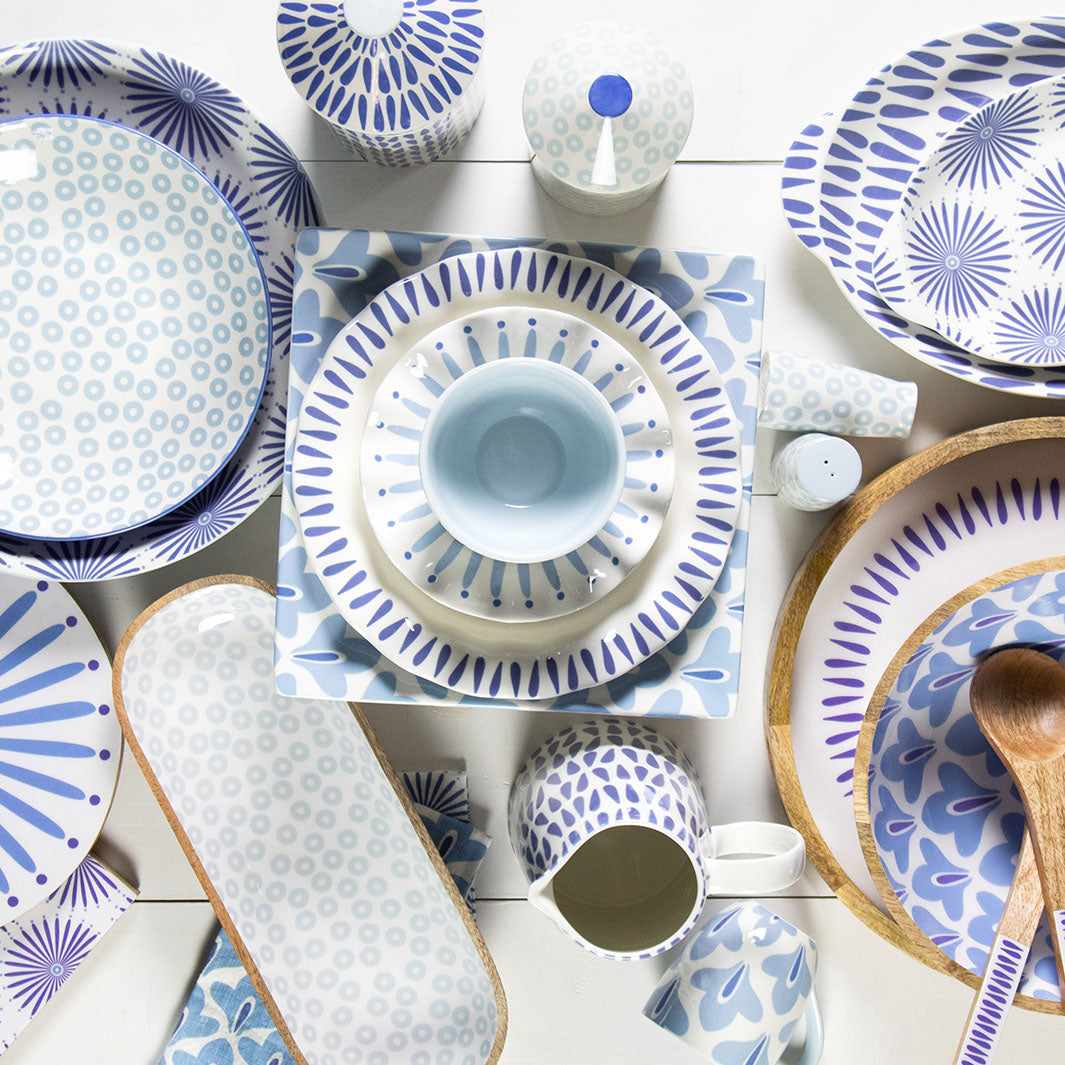 Iris Blue Dinnerware | Blue Serving Dishes | Coton Colors