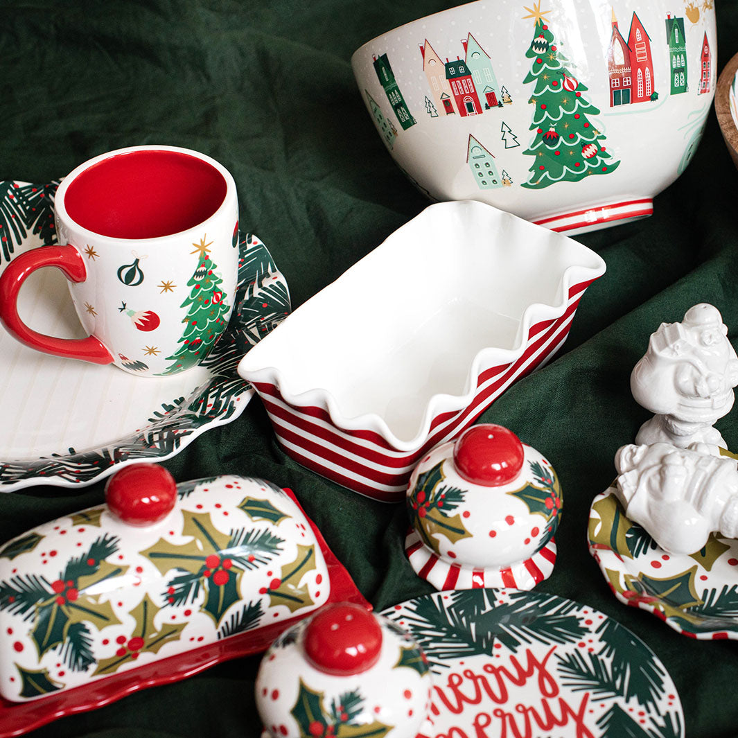 christmas dinner tableware