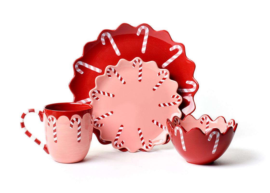 Candy Cane Lane Dinnerware 4-Piece Set | Coton Colors