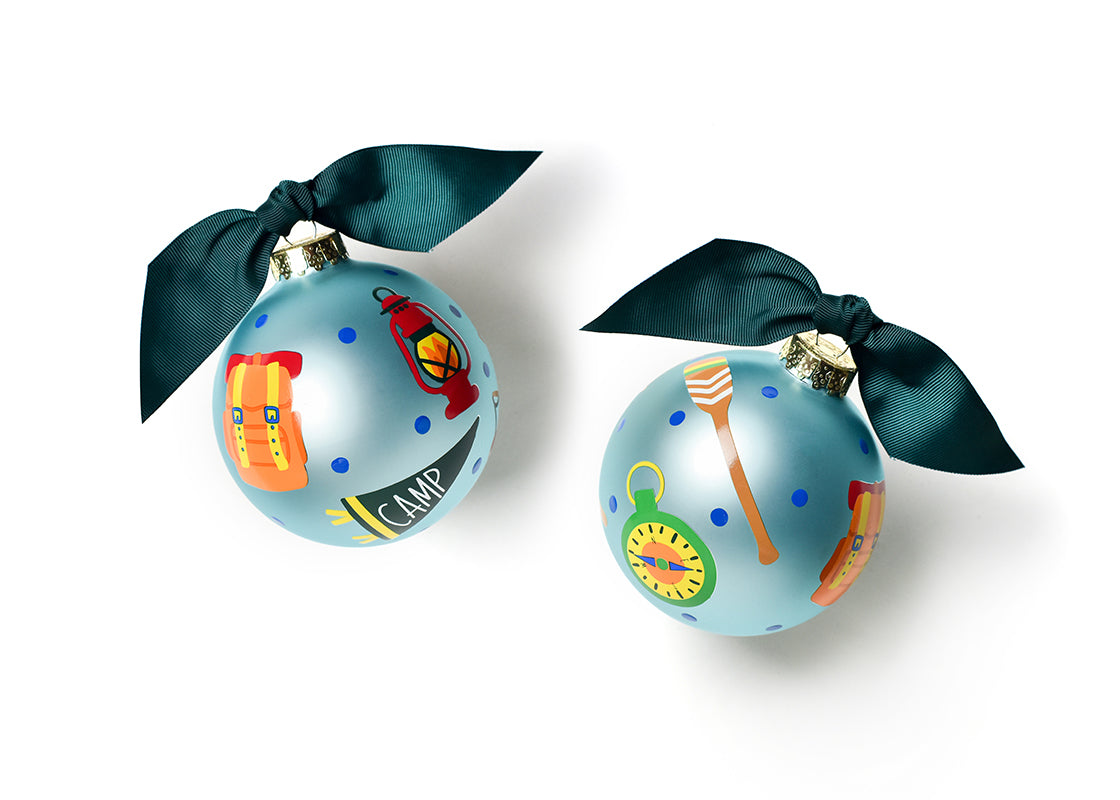 Camp Glass Ornament | Personalized Ornament | Coton Colors
