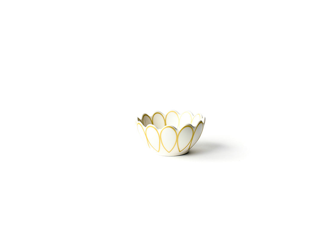 Deco Gold Scallop Edge Dipping Bowl | Coton Colors