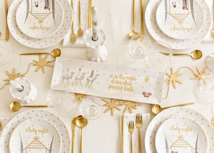 Neutral Nativity Tray | Christmas Servingware | Coton Colors