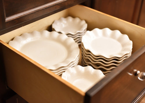 Signature White Ruffle Dinner Plate Set | Coton Colors