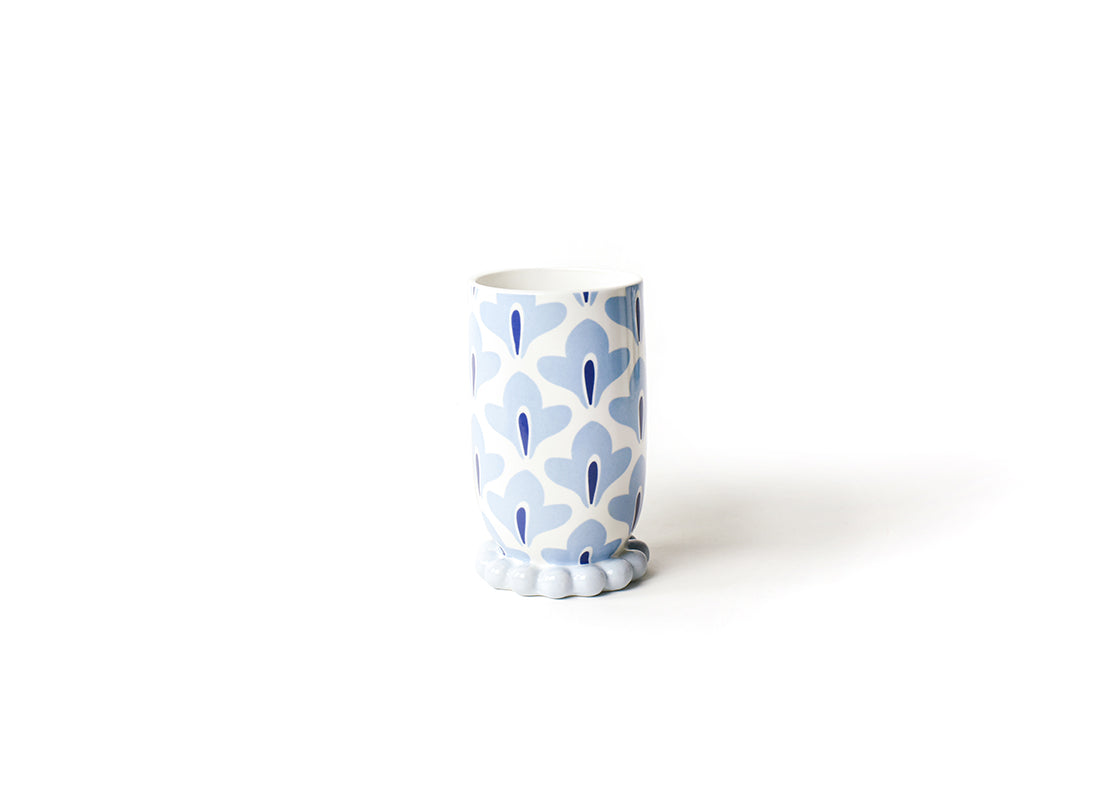 Iris Blue Medium Vase with Knobbed Foot | Coton Colors