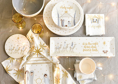 Neutral Nativity Tray | Christmas Servingware | Coton Colors