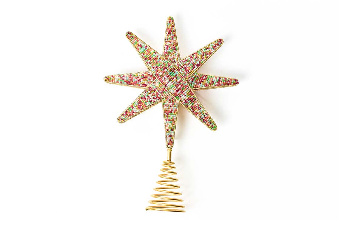 Multi-Color Beaded Star Large Tree Topper | Coton Colors